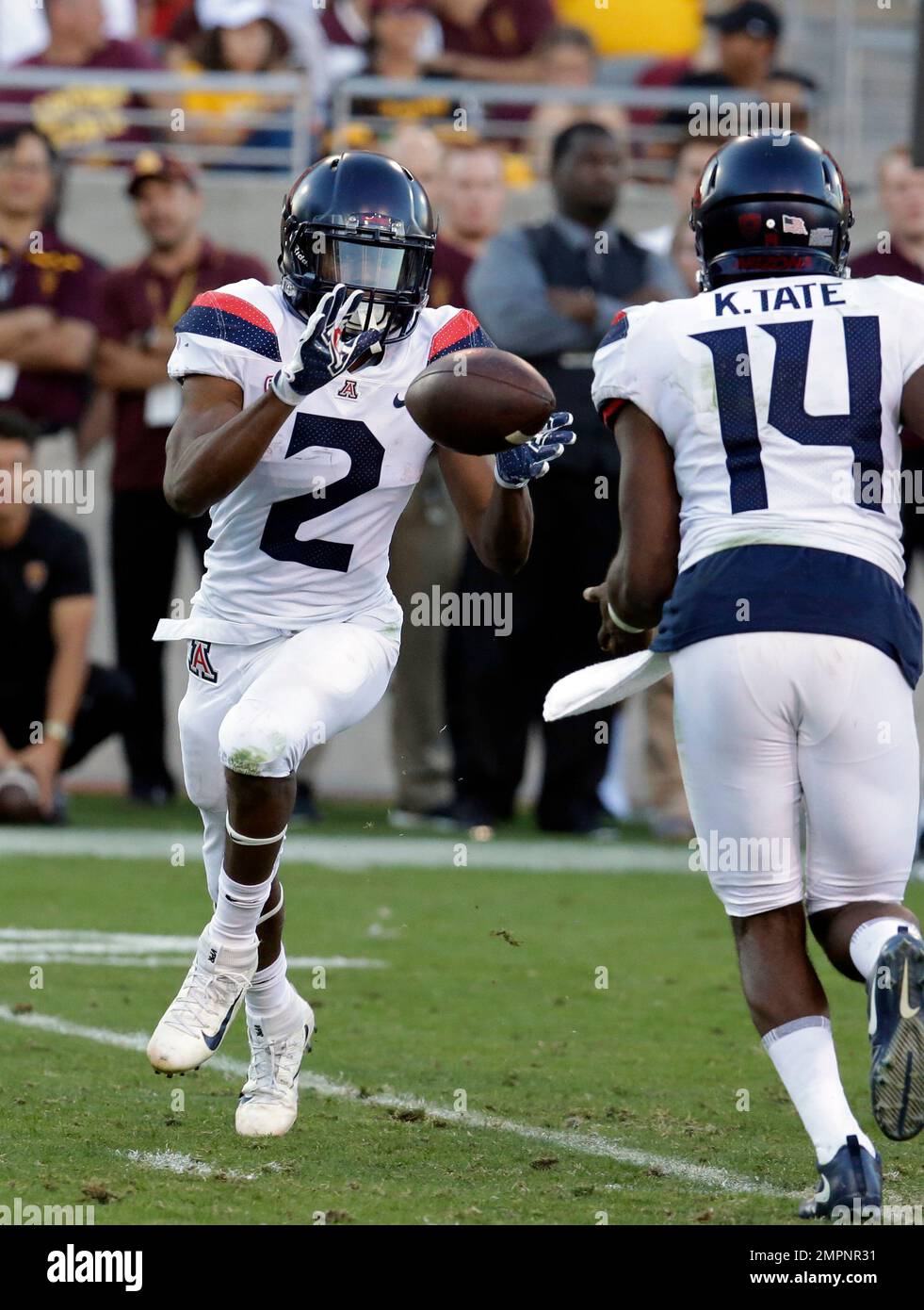 Arizona wide receiver Tyrell Johnson (2) in the first half during an ...