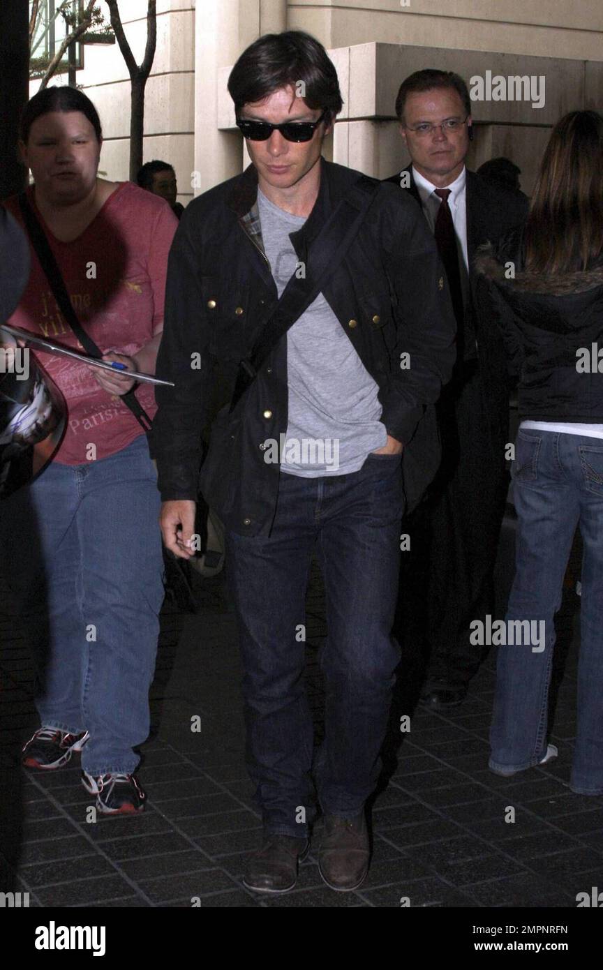 Exclusive!! Irish actor, "The Dark Knight" star Cillian Murphy arrives ...