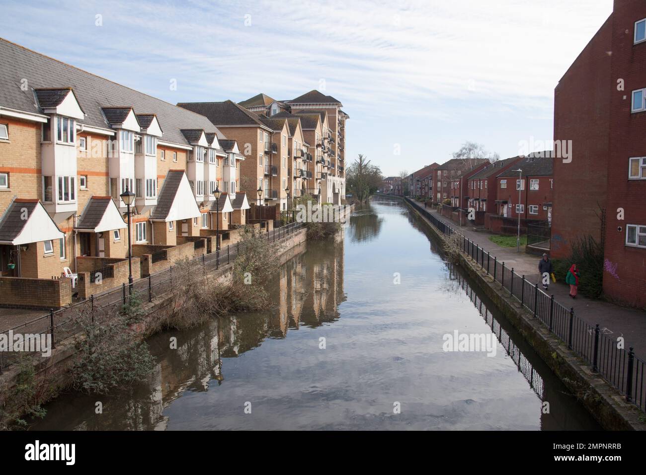 Views along the River Kennet in Reading, Berkshire in the UK Stock ...