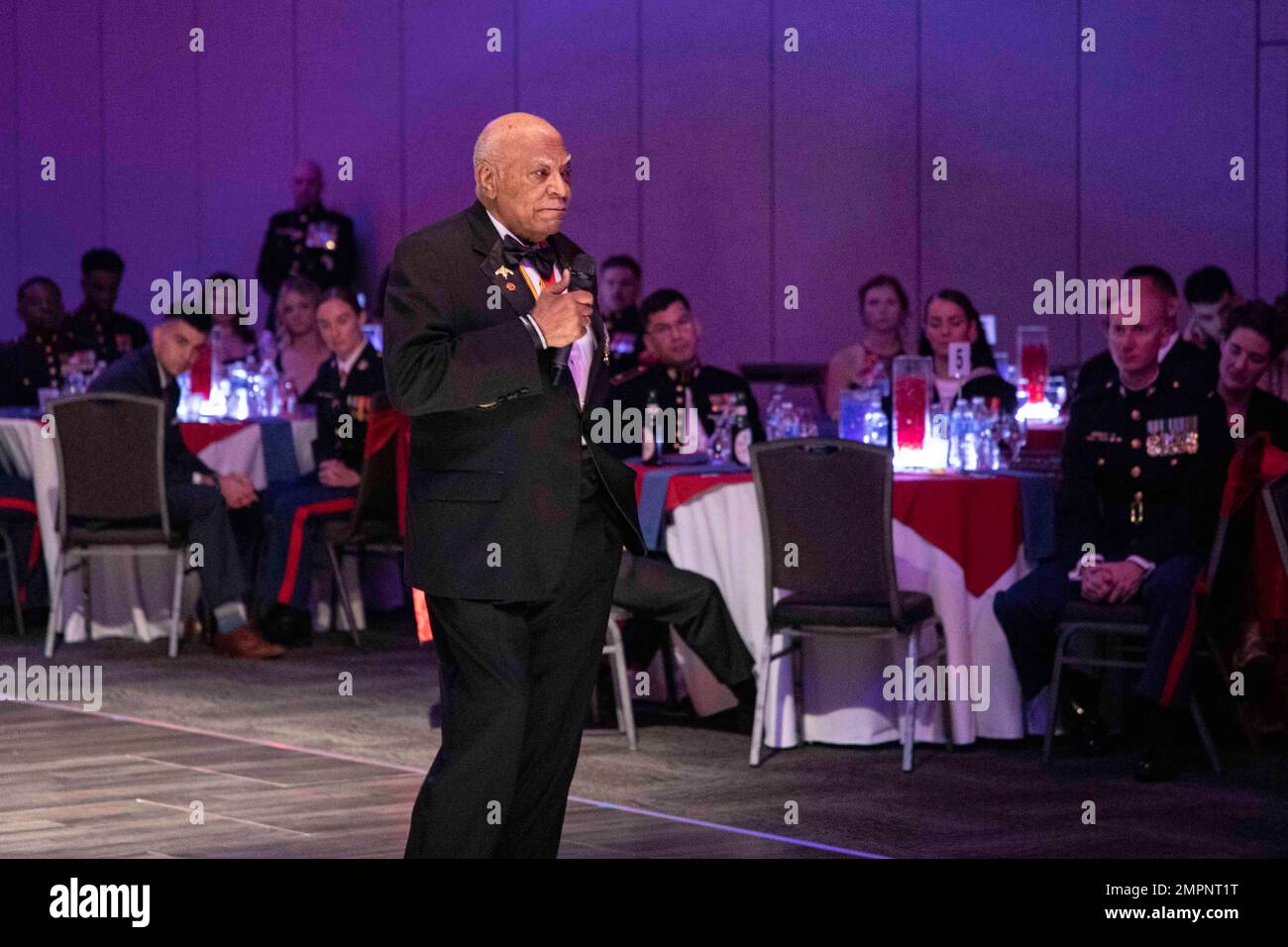 Retired U.S. Marine Corps Maj. James Capers speaks to the 24th Marine ...