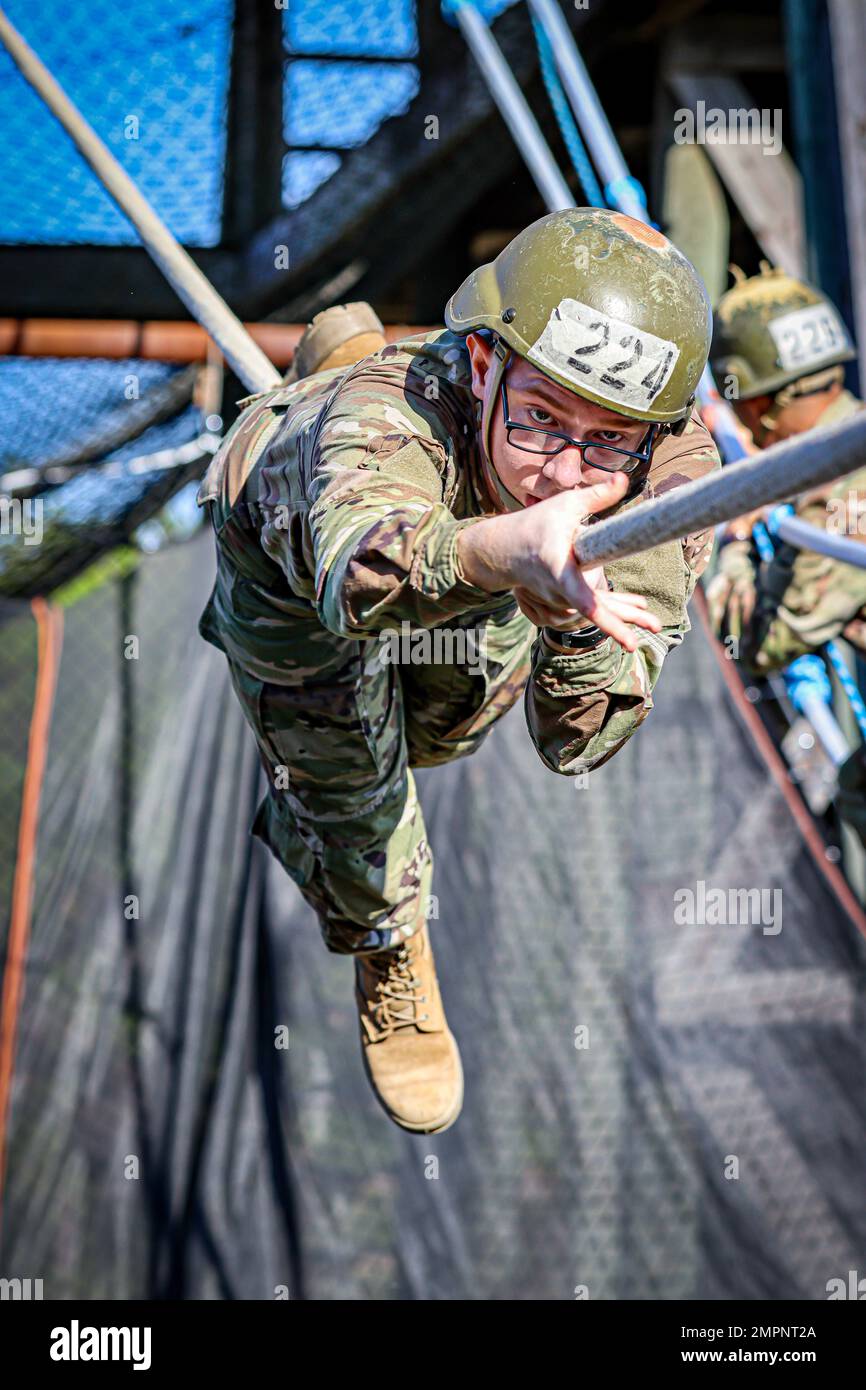 A U.S. Army Infantry soldier-in-training assigned to Alpha Company, 2nd ...