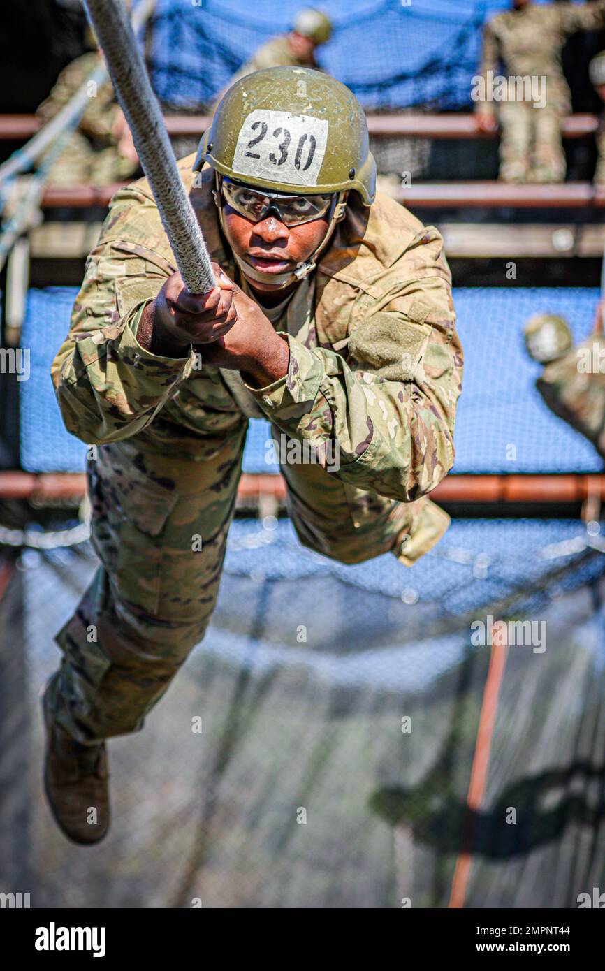 A U.S. Army Infantry soldier-in-training assigned to Alpha Company, 2nd ...