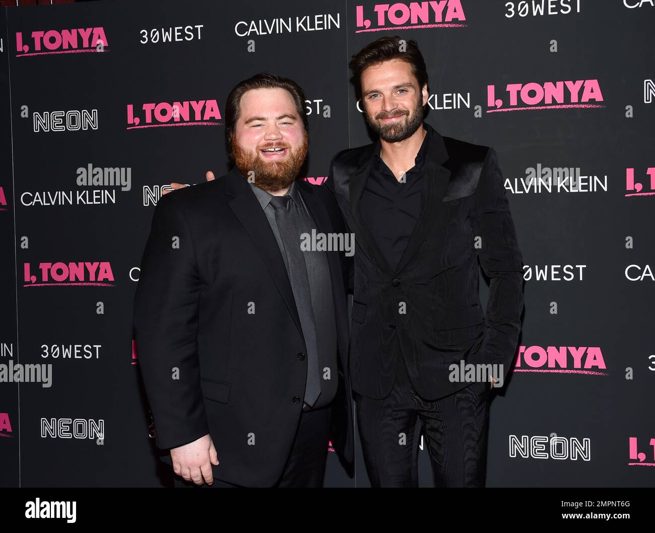 Actors Paul Walter Hauser, left, and Sebastian Stan pose together at ...