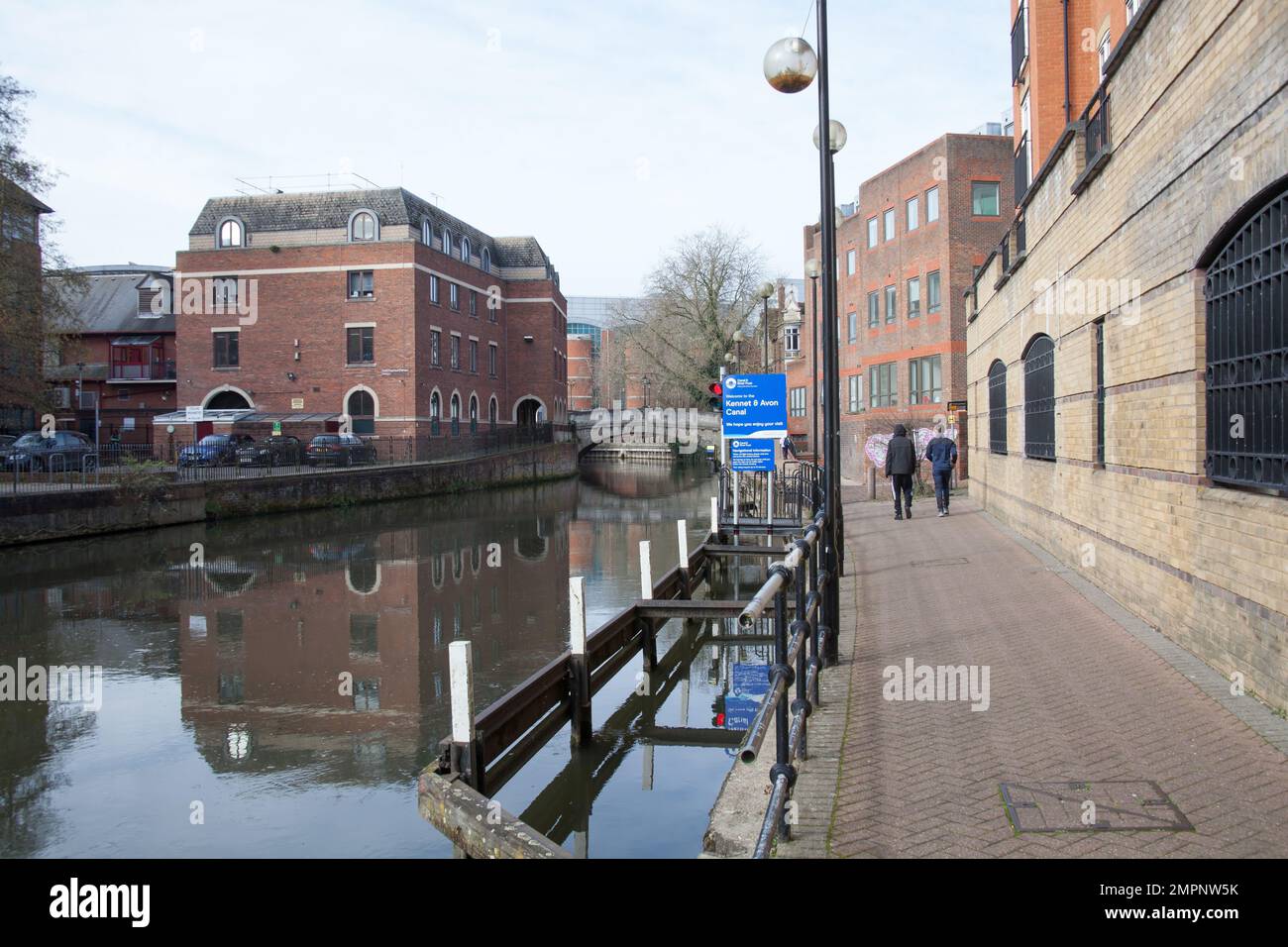 Views along the River Kennet in Reading, Berkshire in the UK Stock ...