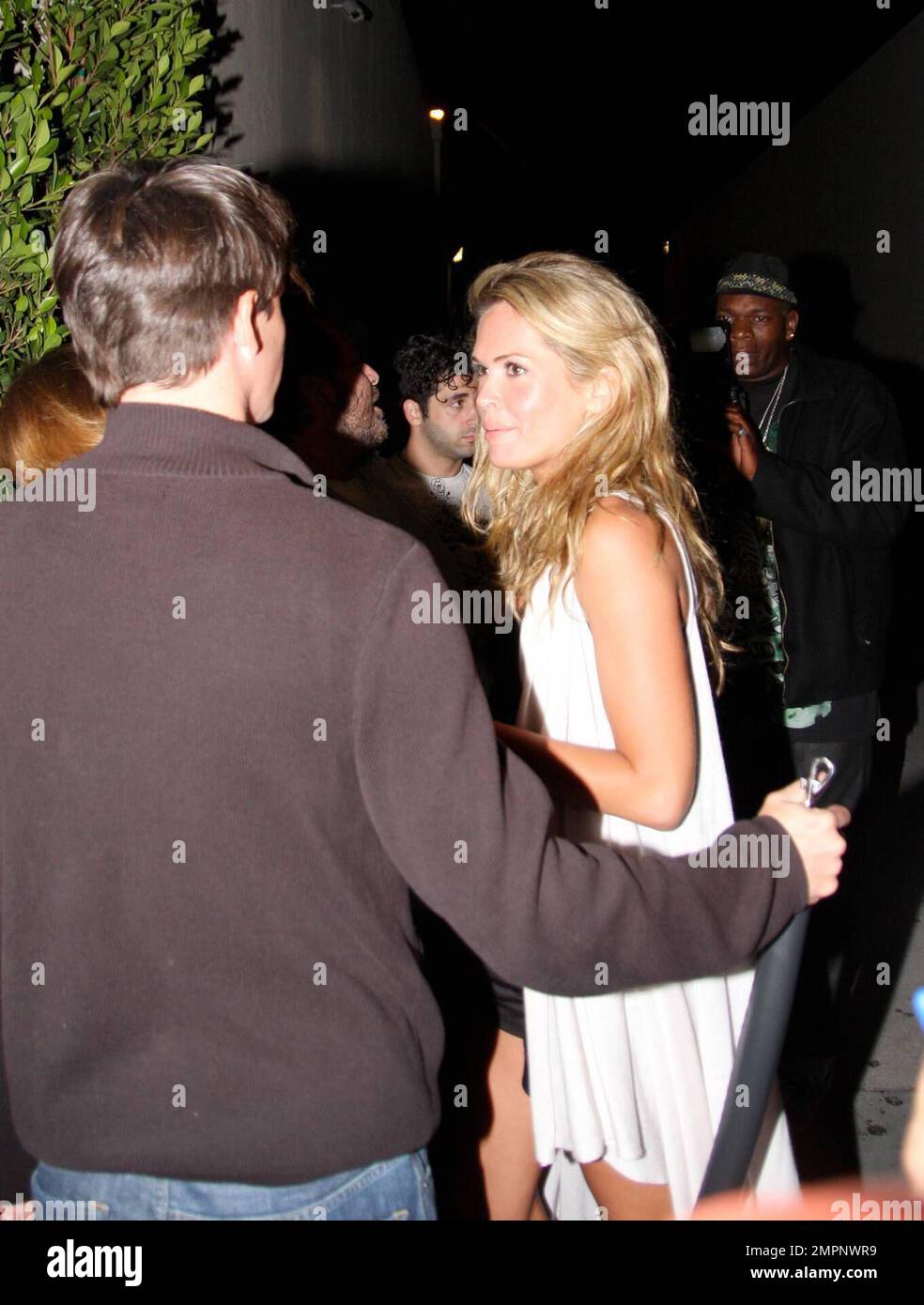 Model and actress Cindy Taylor spends an evening with friends at the ...