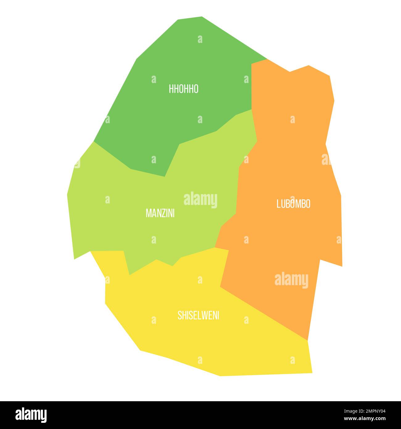 Eswatini political map of administrative divisions Stock Vector Image ...