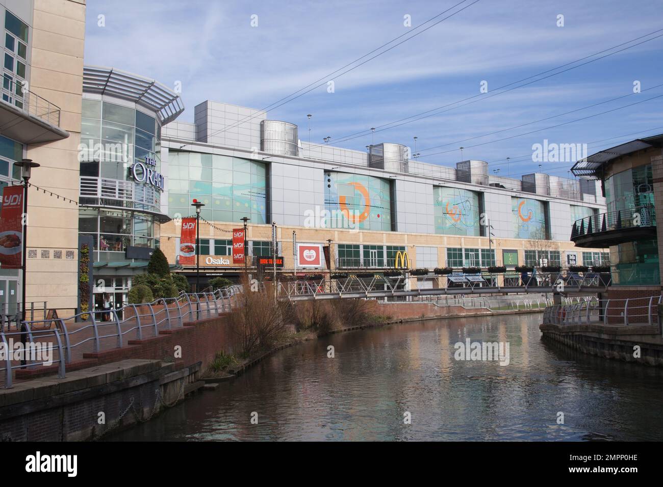 Views of The Oracle Shopping Centre in Reading, Berkshire in the UK ...