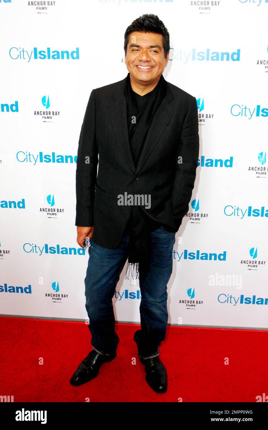 George Lopez walks the red carpet at the premiere of "City Island" held ...