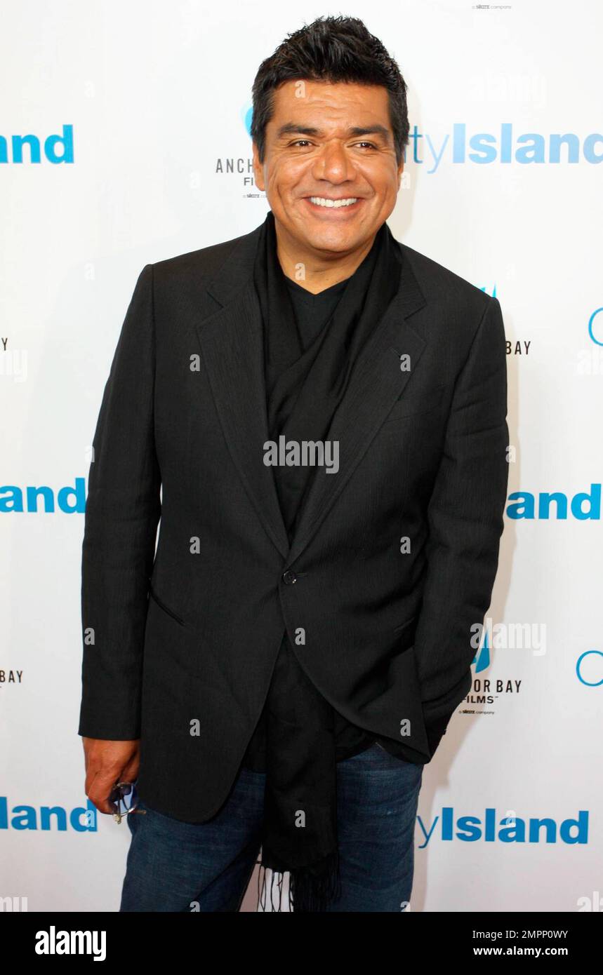 George Lopez walks the red carpet at the premiere of "City Island" held ...