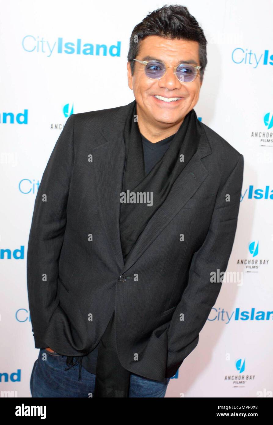 George Lopez walks the red carpet at the premiere of "City Island" held ...