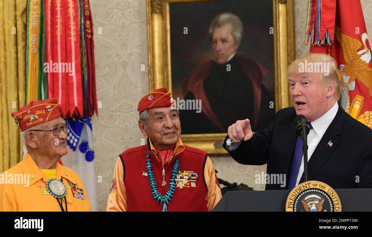 With a portrait of President Andrew Jackson hanging in the background ...