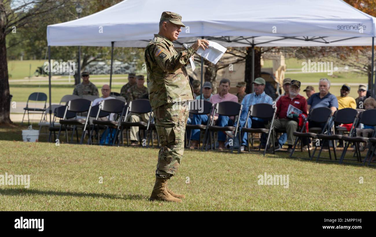 Maj. Gen. Janson D. Boyles, the adjutant general, speaks to the ...