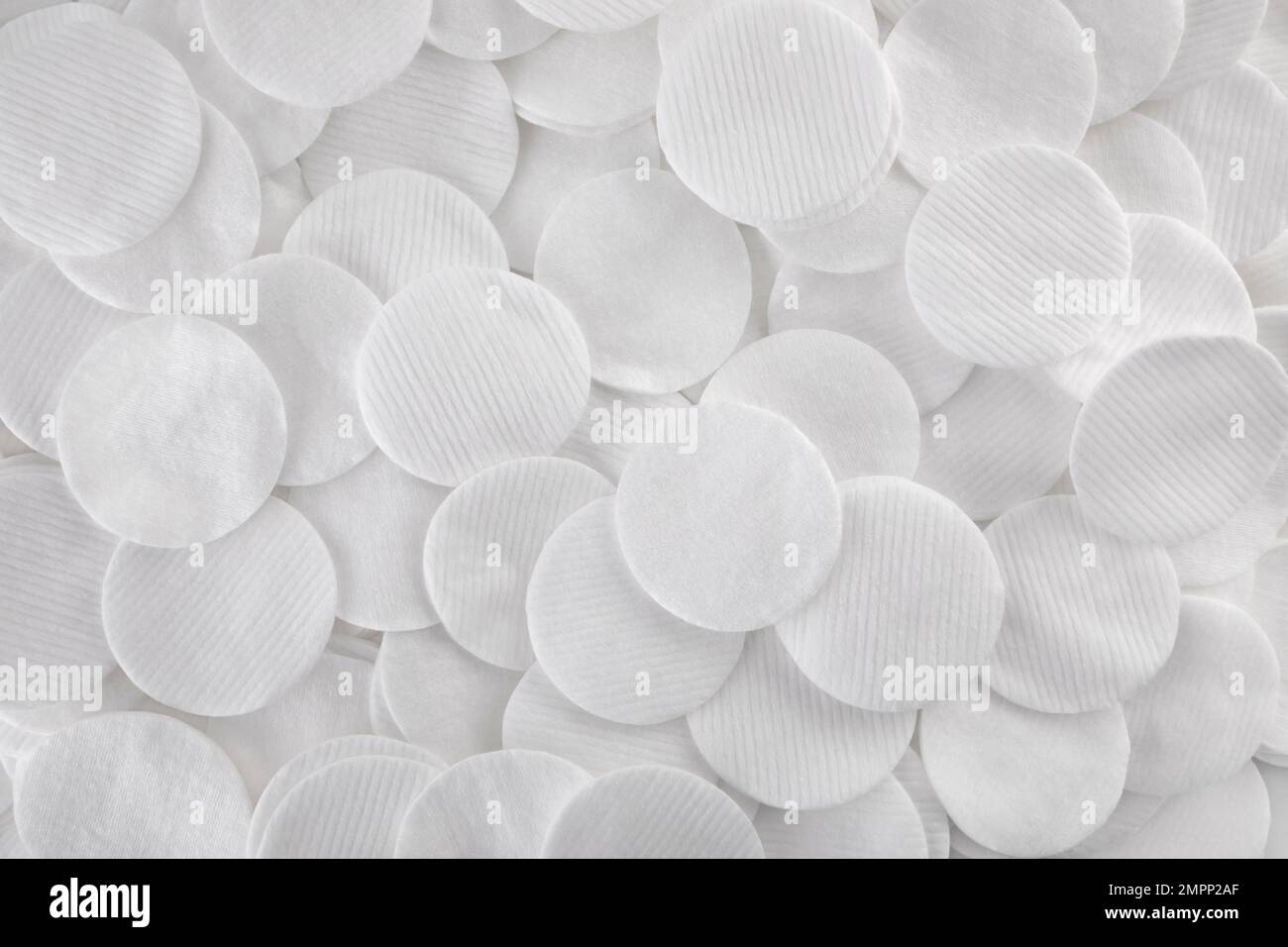 Stack of white cotton pads for personal care Stock Photo - Alamy