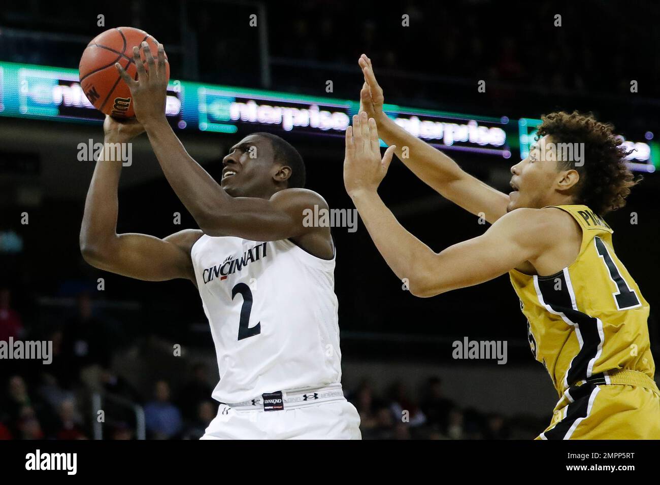 Cincinnati's Keith Williams (2) shoots against Alabama State's Fausto ...