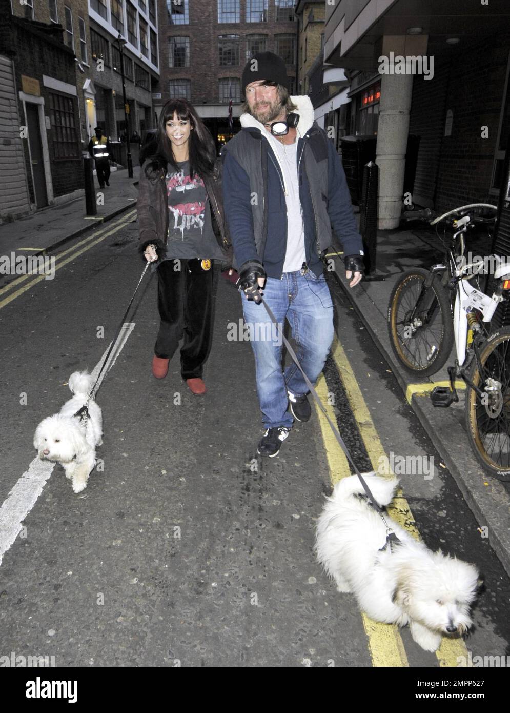 Jessica J Clement and her boyfriend Lee Stafford take their two dogs ...