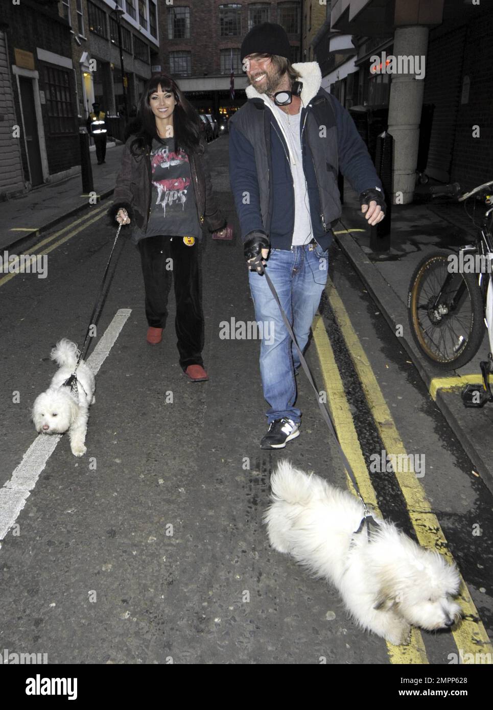 Jessica J Clement and her boyfriend Lee Stafford take their two dogs ...