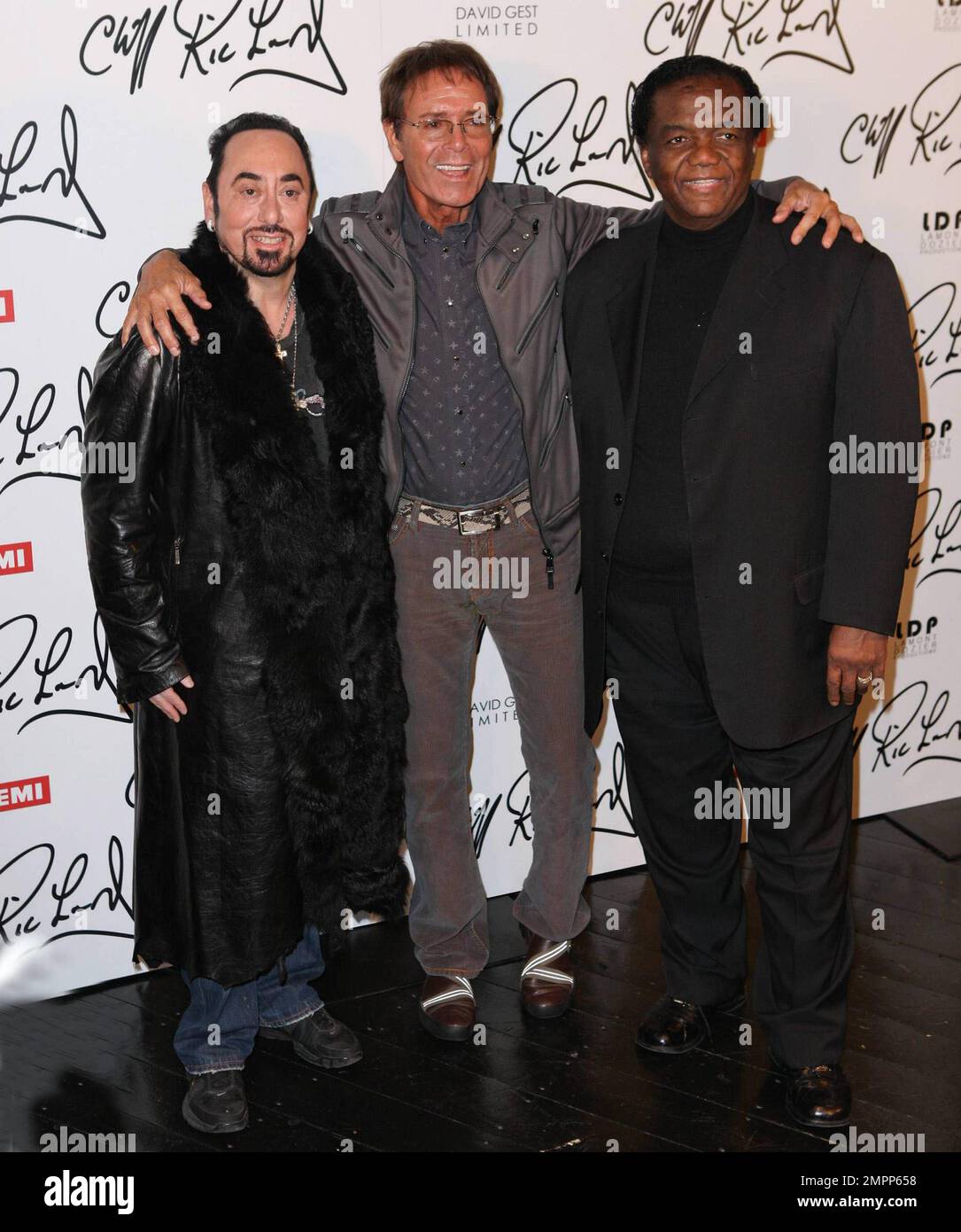 David Gest, Cliff Richard and Lamont Dozier pose for photographers at a ...