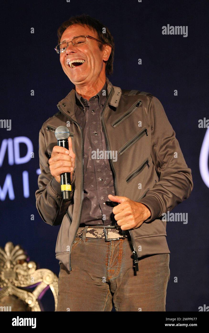 English pop star Cliff Richard, 70, at a press conference held at ...
