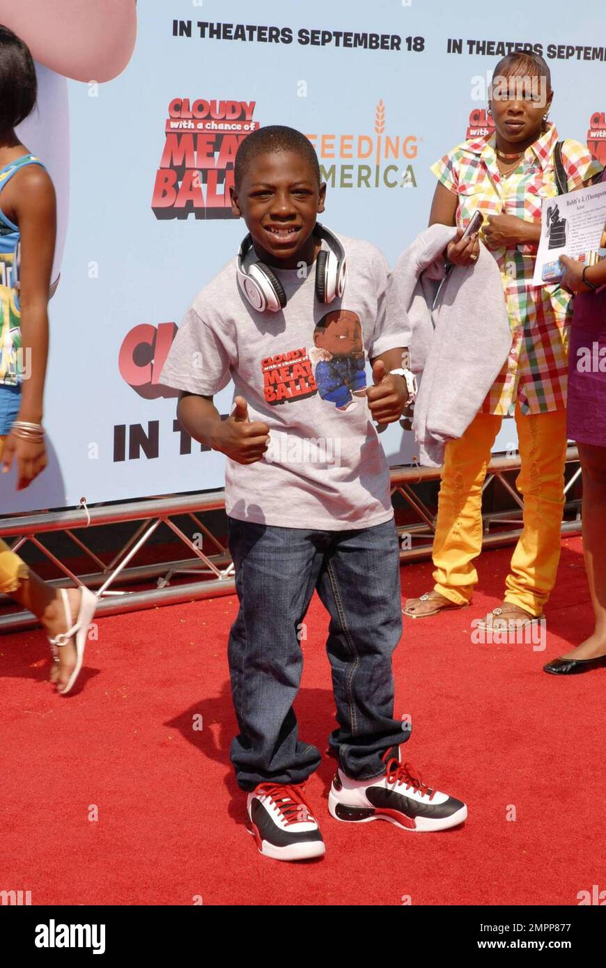 Bobb'e J Thompson attends the world premiere of "Cloudy with a Chance ...