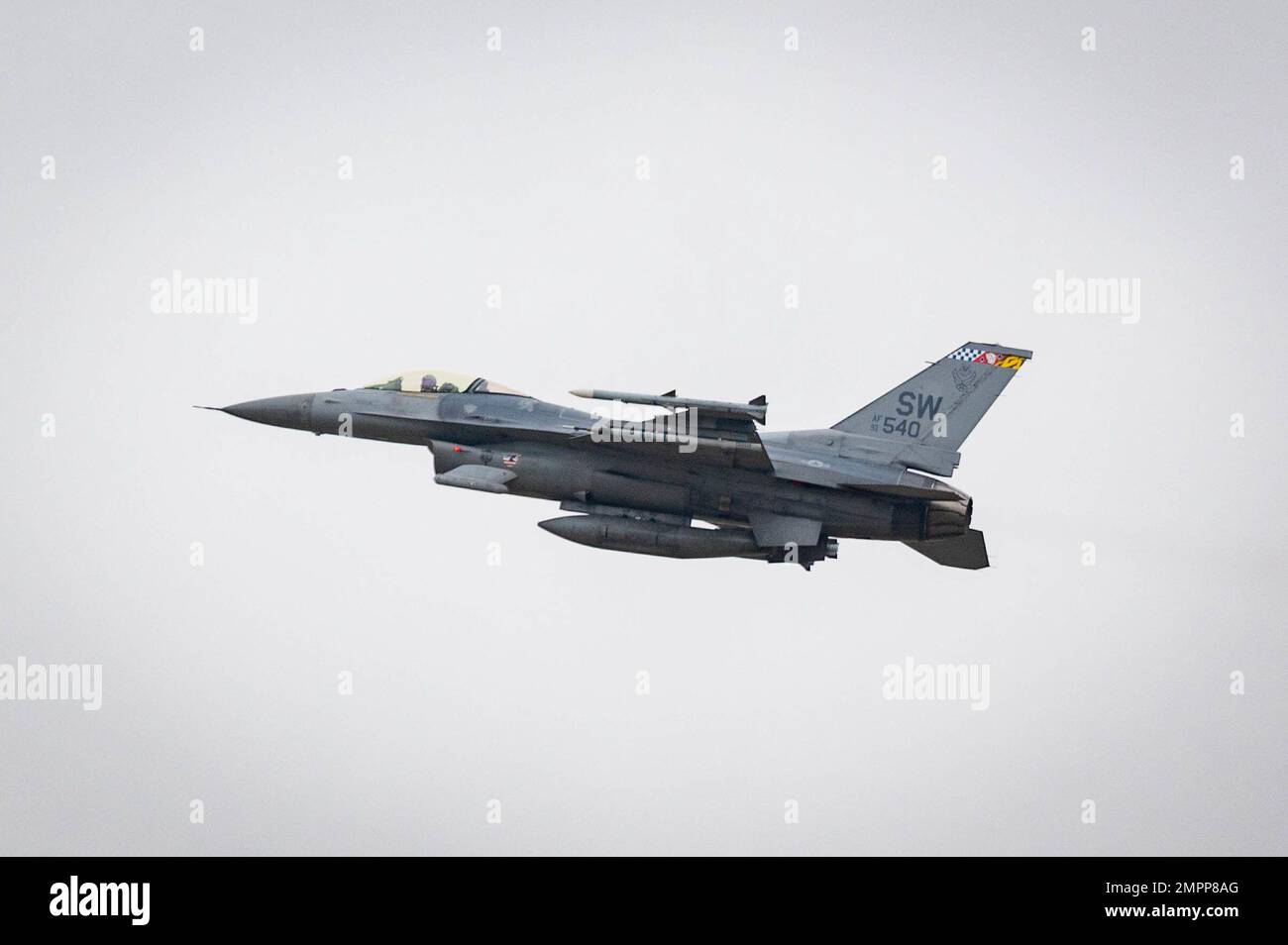 A U.S. Air Force F-16C Fighting Falcon assigned to the U.S. Air Force ...