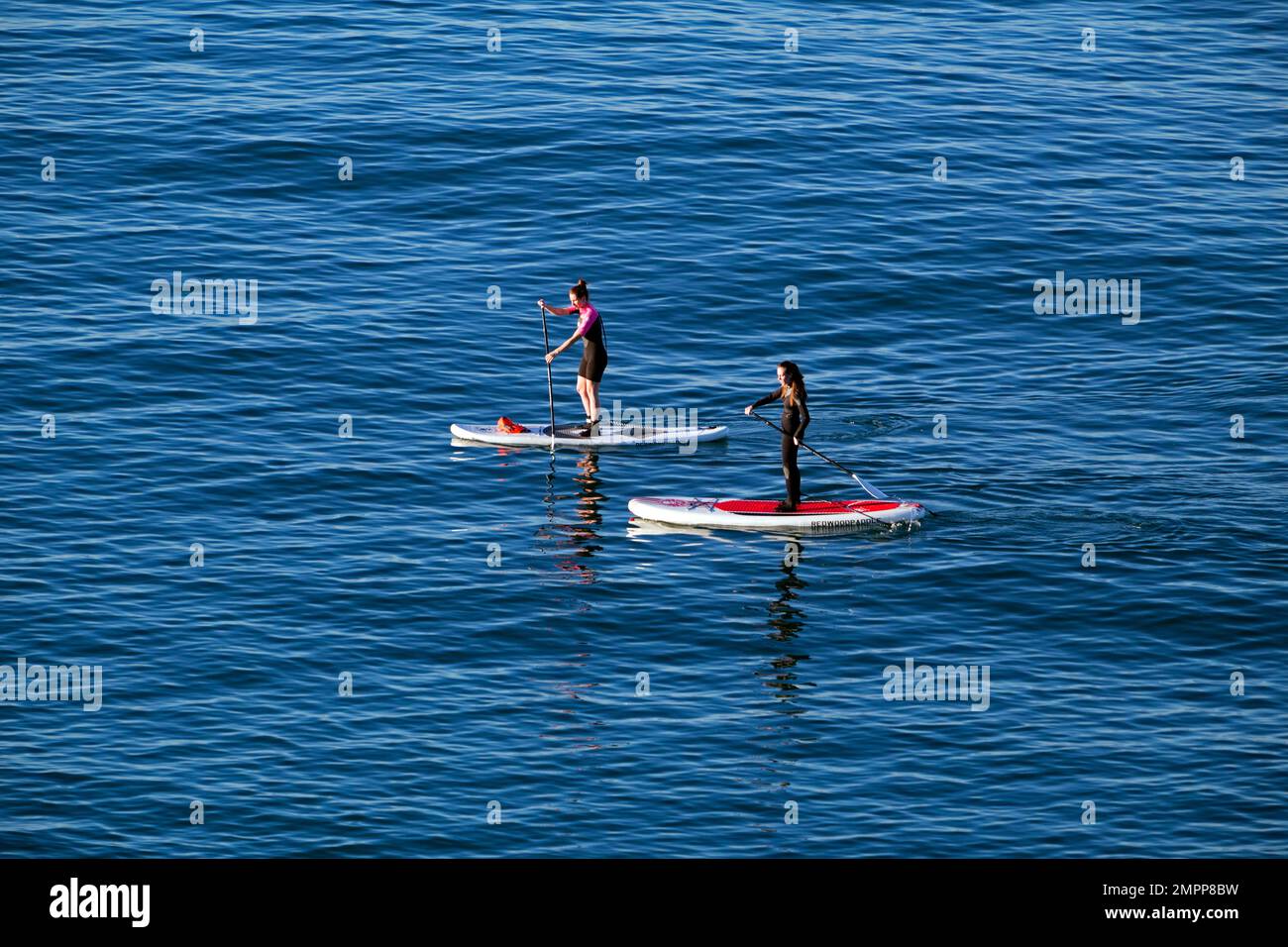 Practice paddle near the creeks of Porteils. Argeles-sur-Mer, Occitanie ...