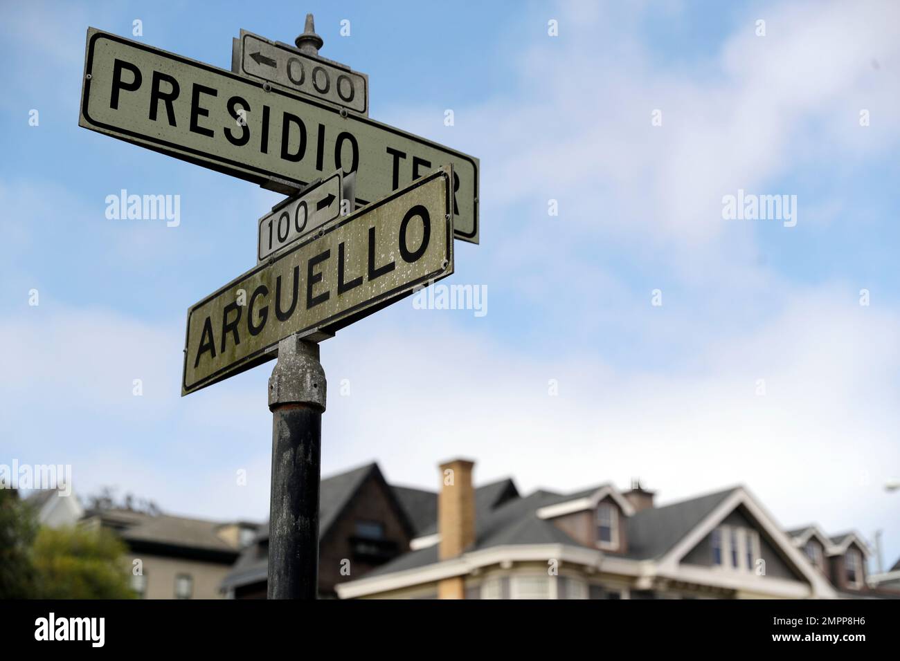 FILE - In this Aug. 7, 2017 file photo, street signs are seen at the ...