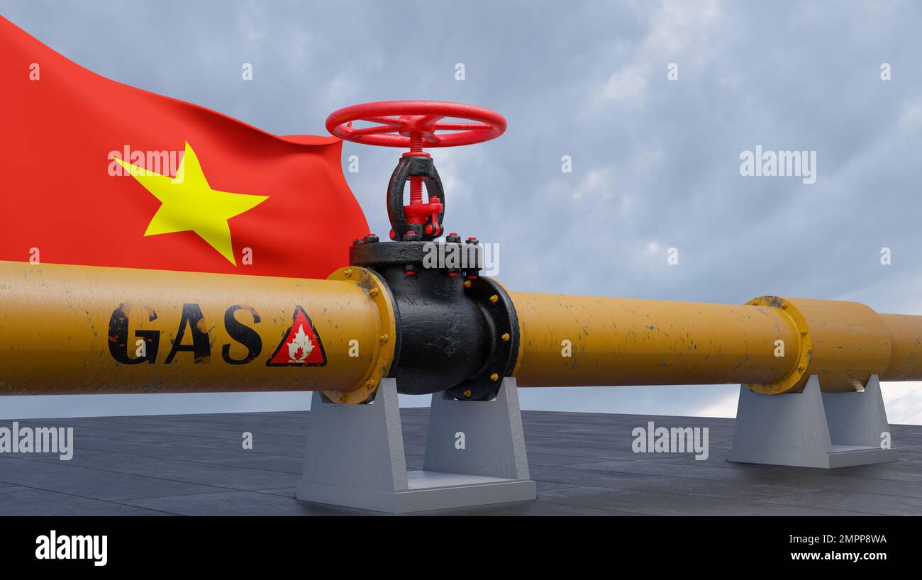 Valve on the main gas pipeline vietnam hi-res stock photography and ...