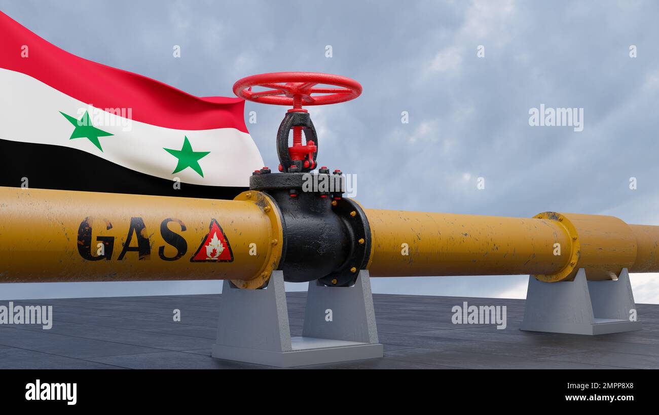 Valve on the main gas pipeline syria hi-res stock photography and ...