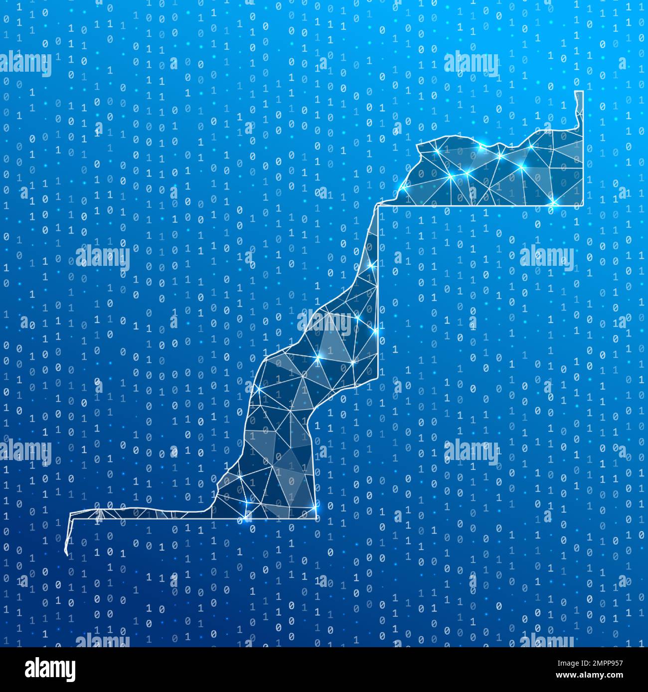 Network map of Western Sahara. Country digital connections map ...