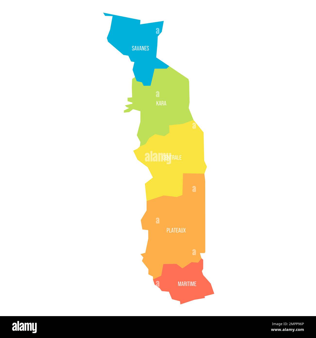 Detailed Regions Map Of Togo Togo Detailed Regions Map Vidianicom