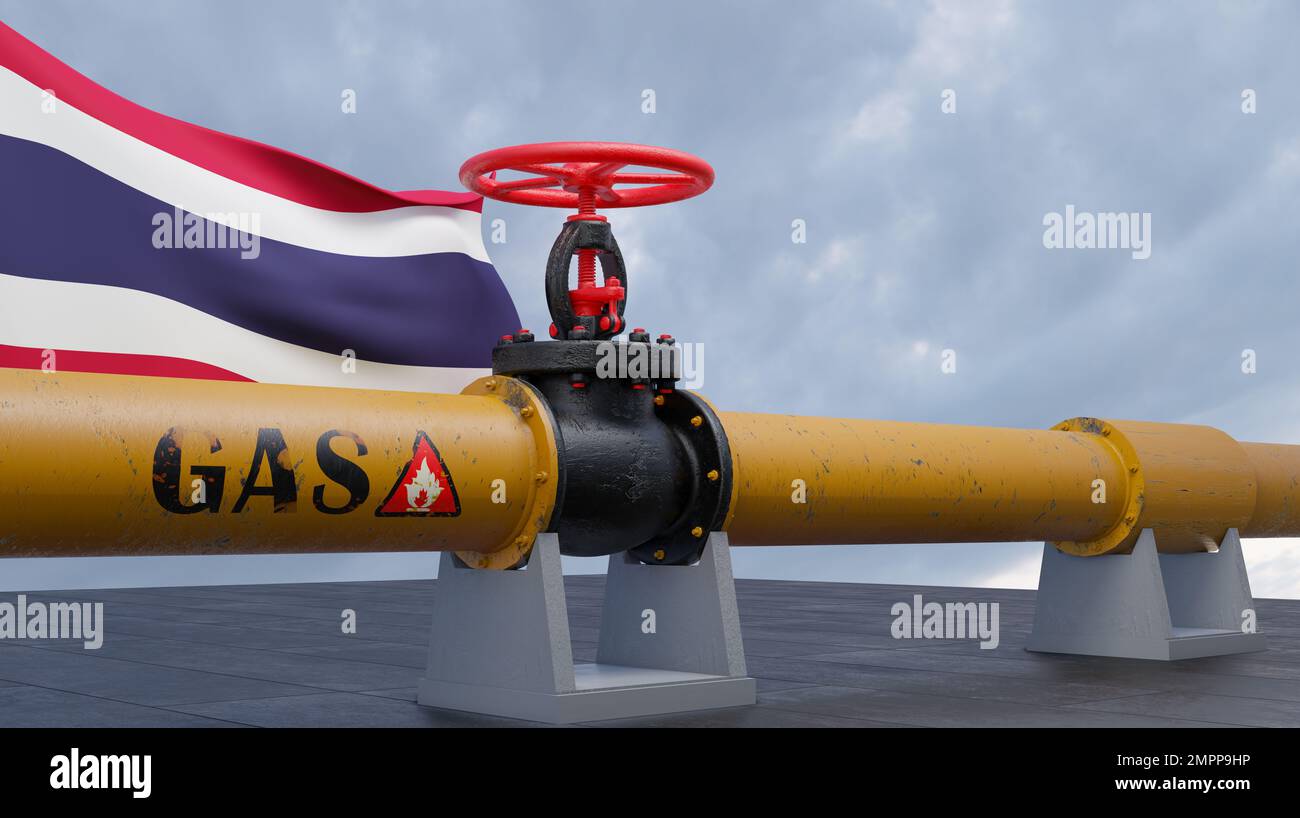 Valve on the main gas pipeline thailand hi-res stock photography and ...