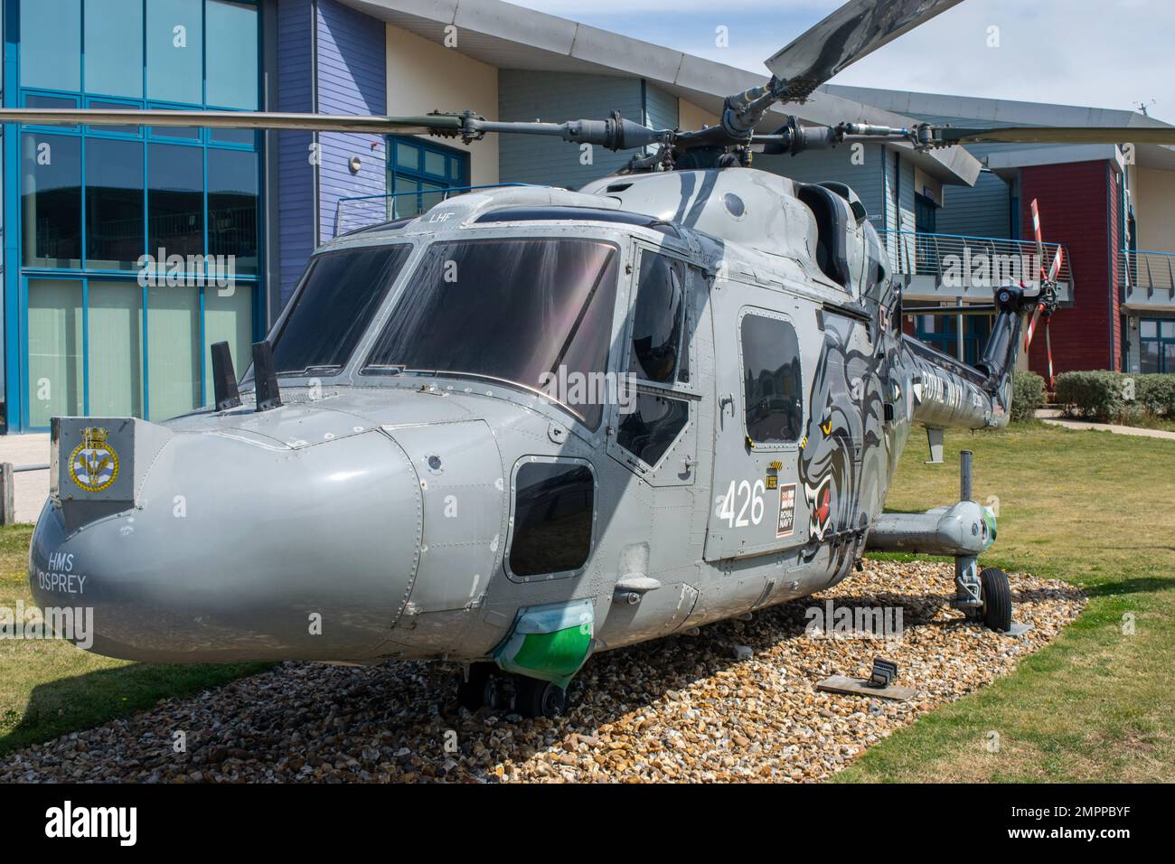 Osprey Helicopter on display at Portland Harbour Stock Photo - Alamy