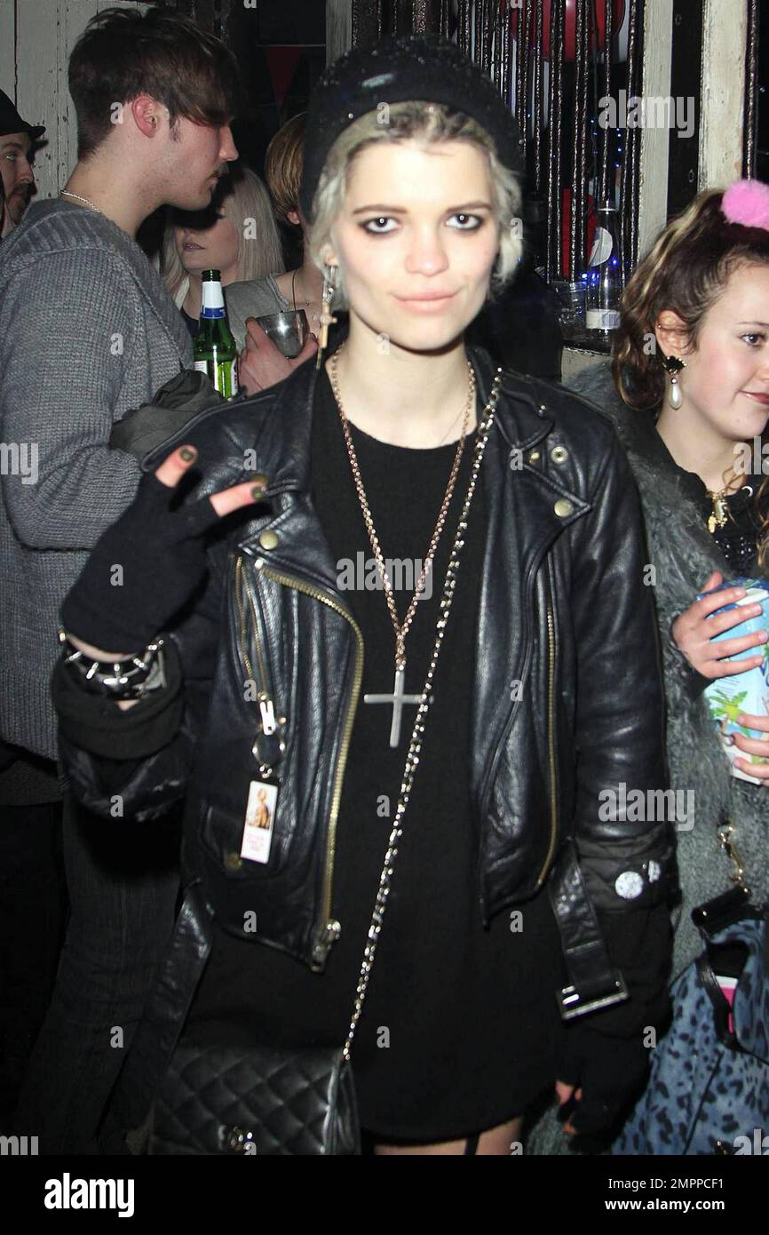 Pixie Geldof, daughter of musician Bob Geldof, dons a leather biker ...