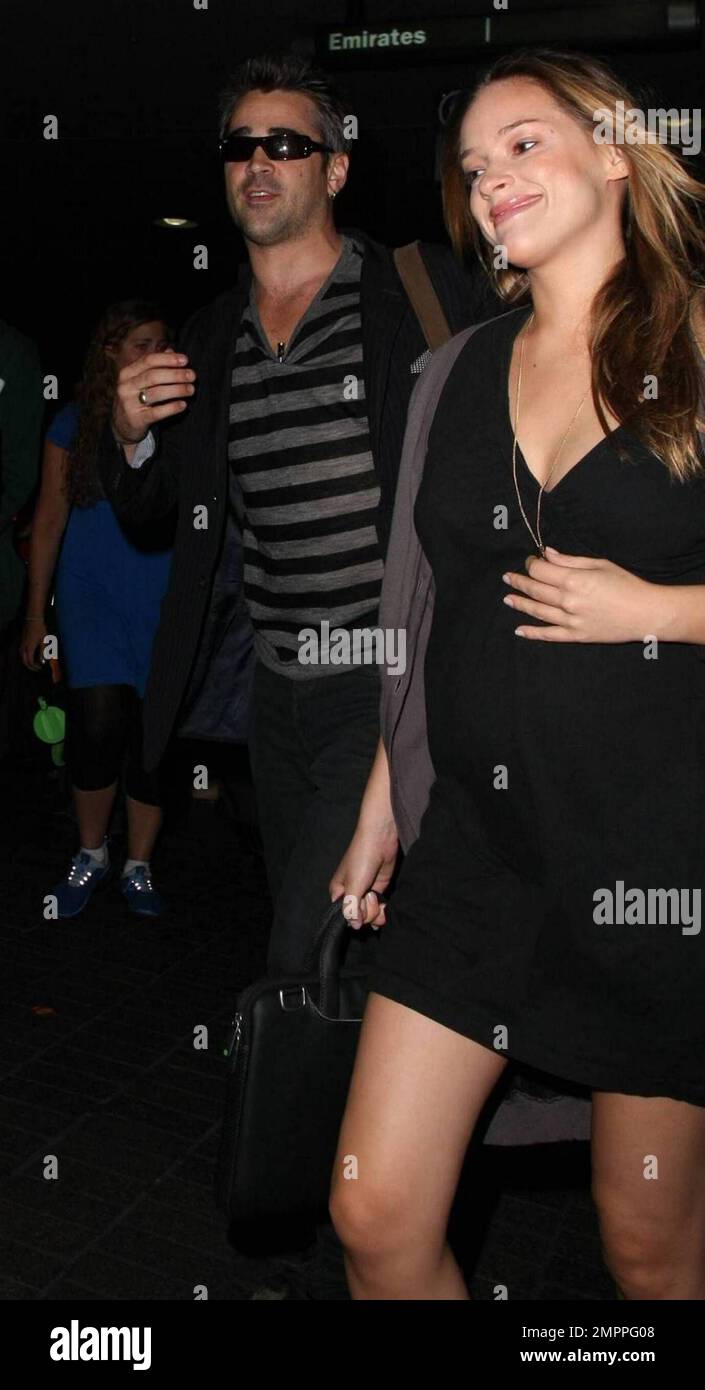 Colin Farrell and girlfriend Alicja Bachleda-Curus arrive at Los ...