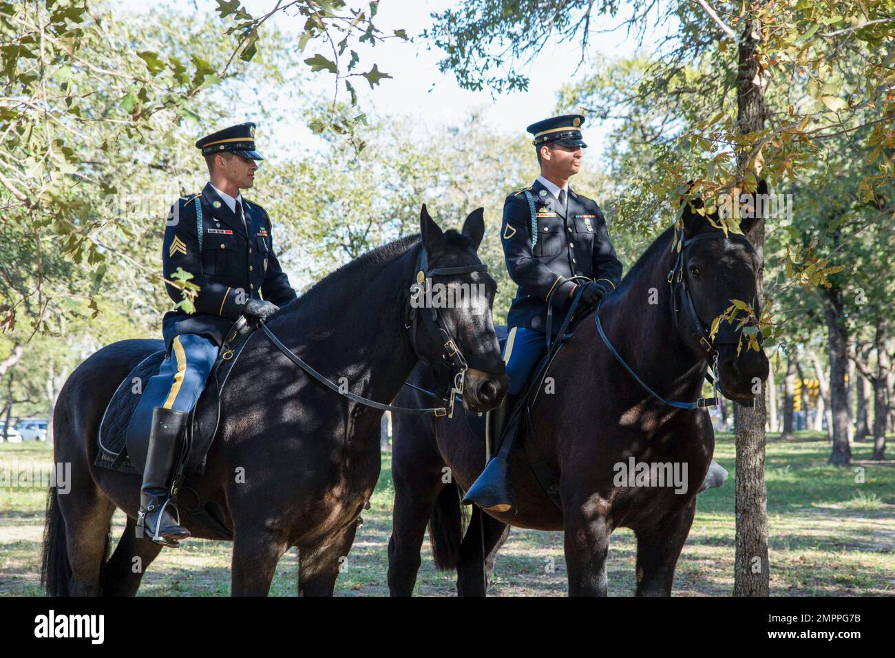 Soldiers with the Fort Sam Houston Caisson Platoon prepare to walk the ...