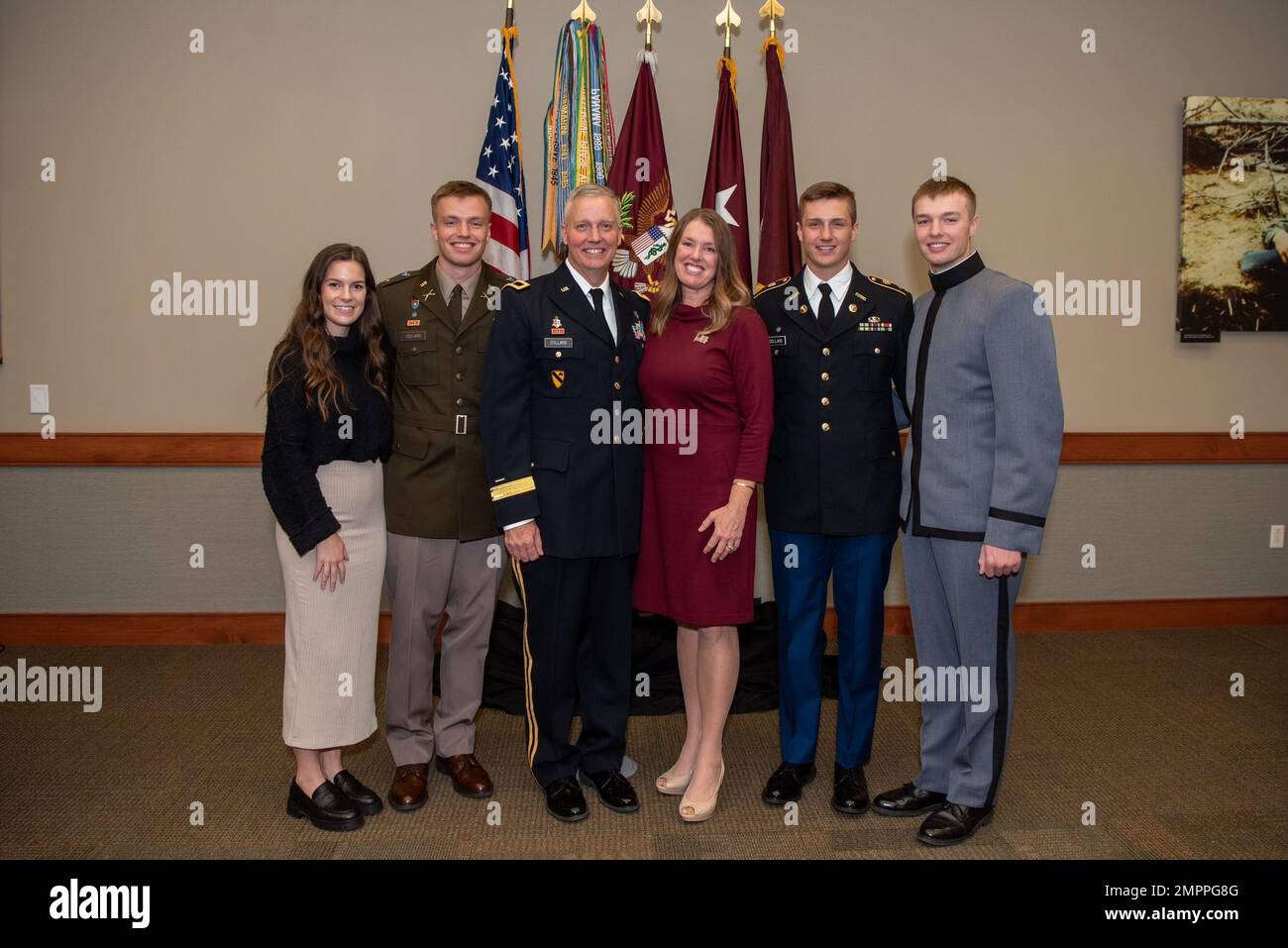 Newly promoted Brig. Gen. Thad Collard (third from left) poses with his ...