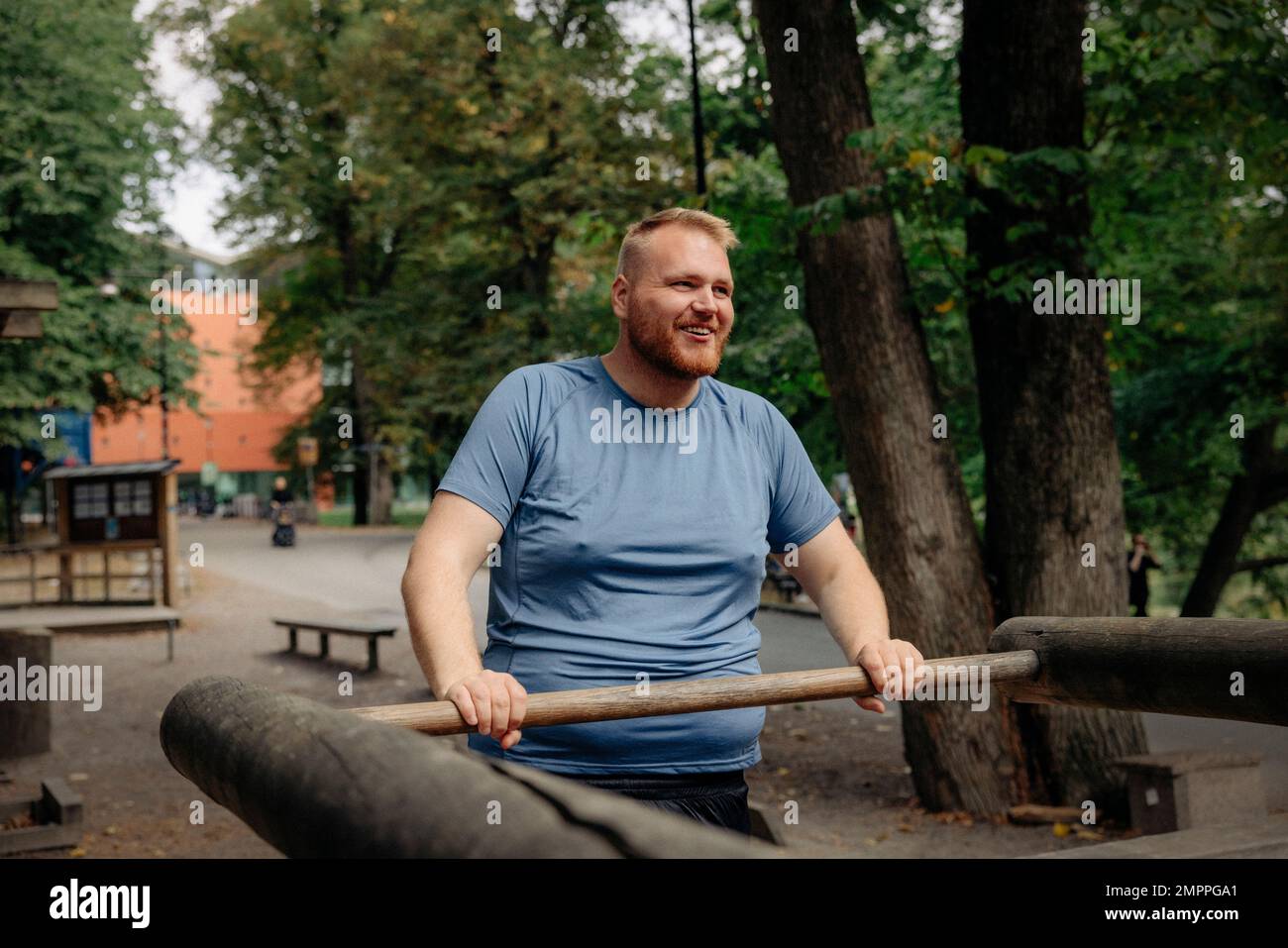 Man overweight public hi-res stock photography and images - Alamy