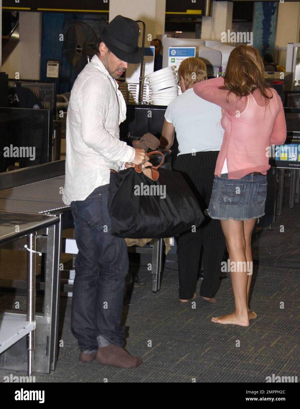Exclusive!! Colin Farrell passed through security at Miami airport with ...