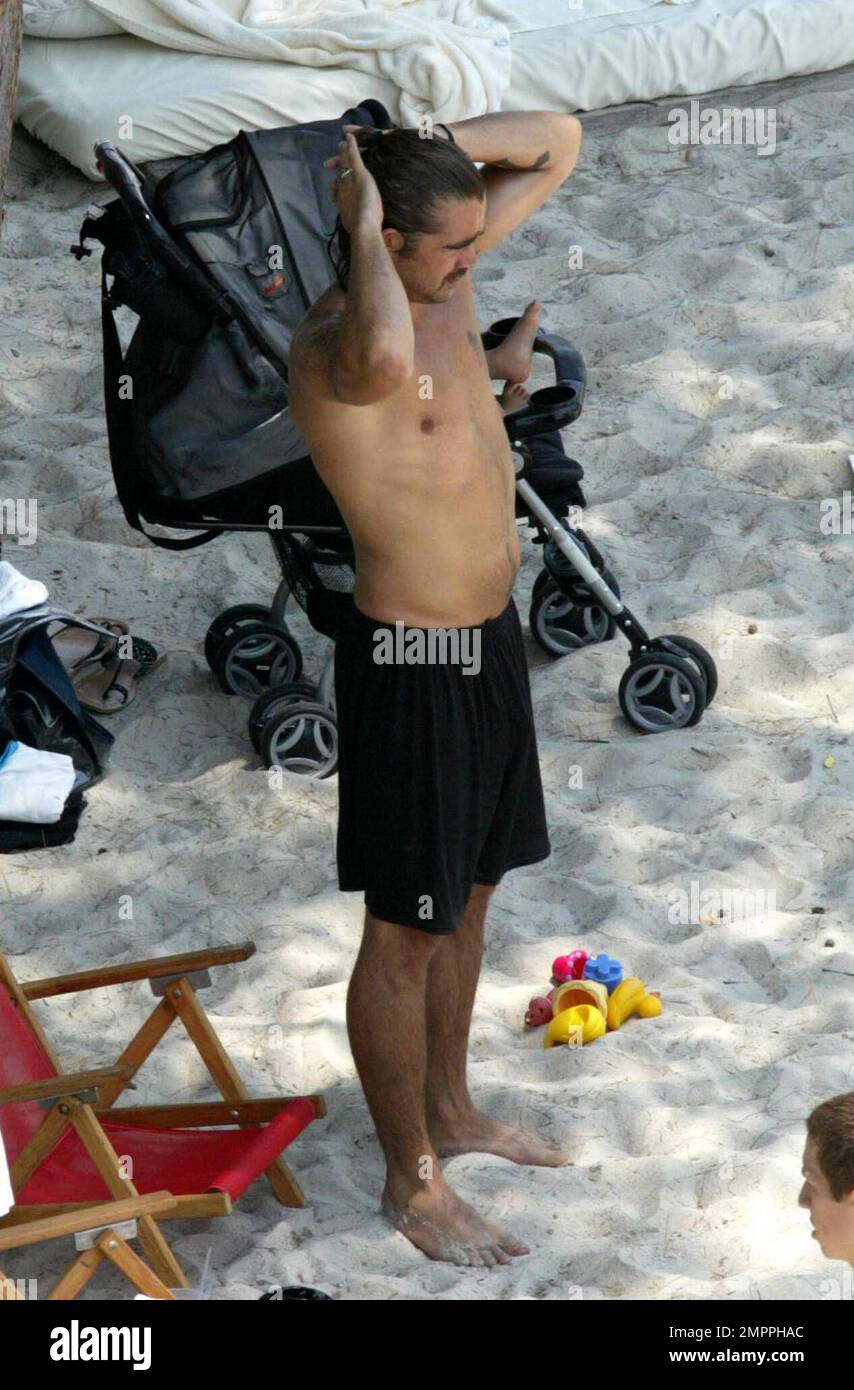 Exclusive!! Colin Farrell, son James and Sister Catherine(?)relax ...