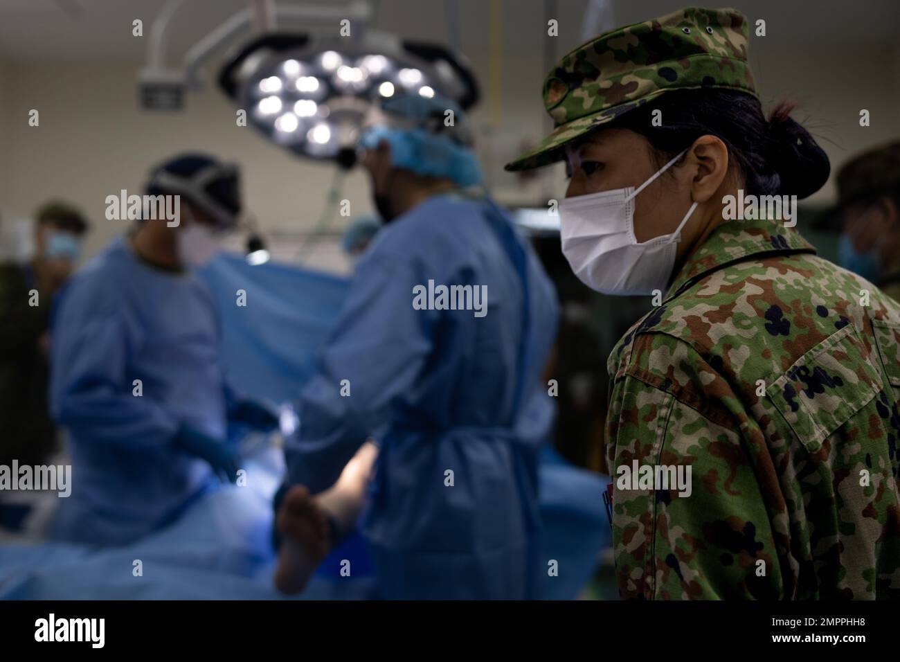 U.S. Navy surgeons with 3d Medical Battalion and Japan Ground Self ...