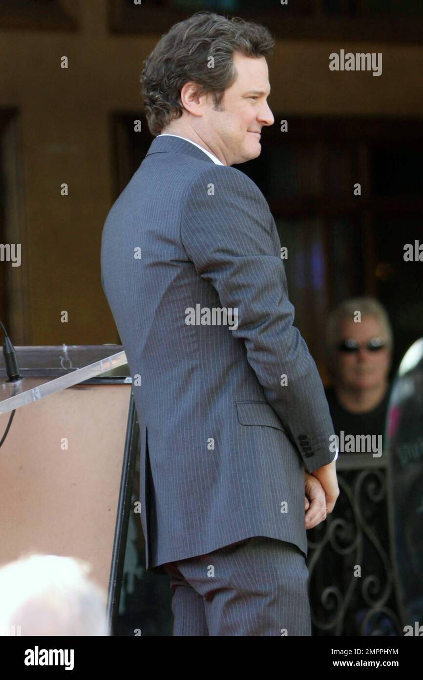 Actor Colin Firth is honored with a star on the Hollywood Walk of Fame ...