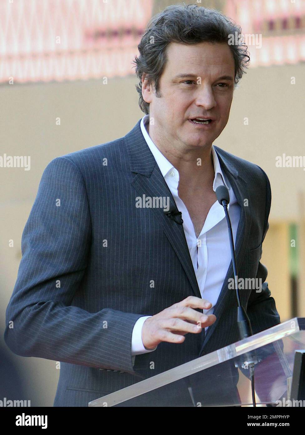 Actor Colin Firth is honored with a star on the Hollywood Walk of Fame ...