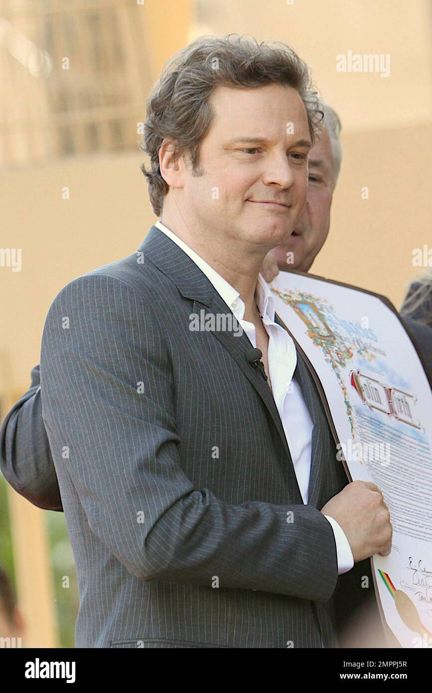 Actor Colin Firth is honored with a star on the Hollywood Walk of Fame ...