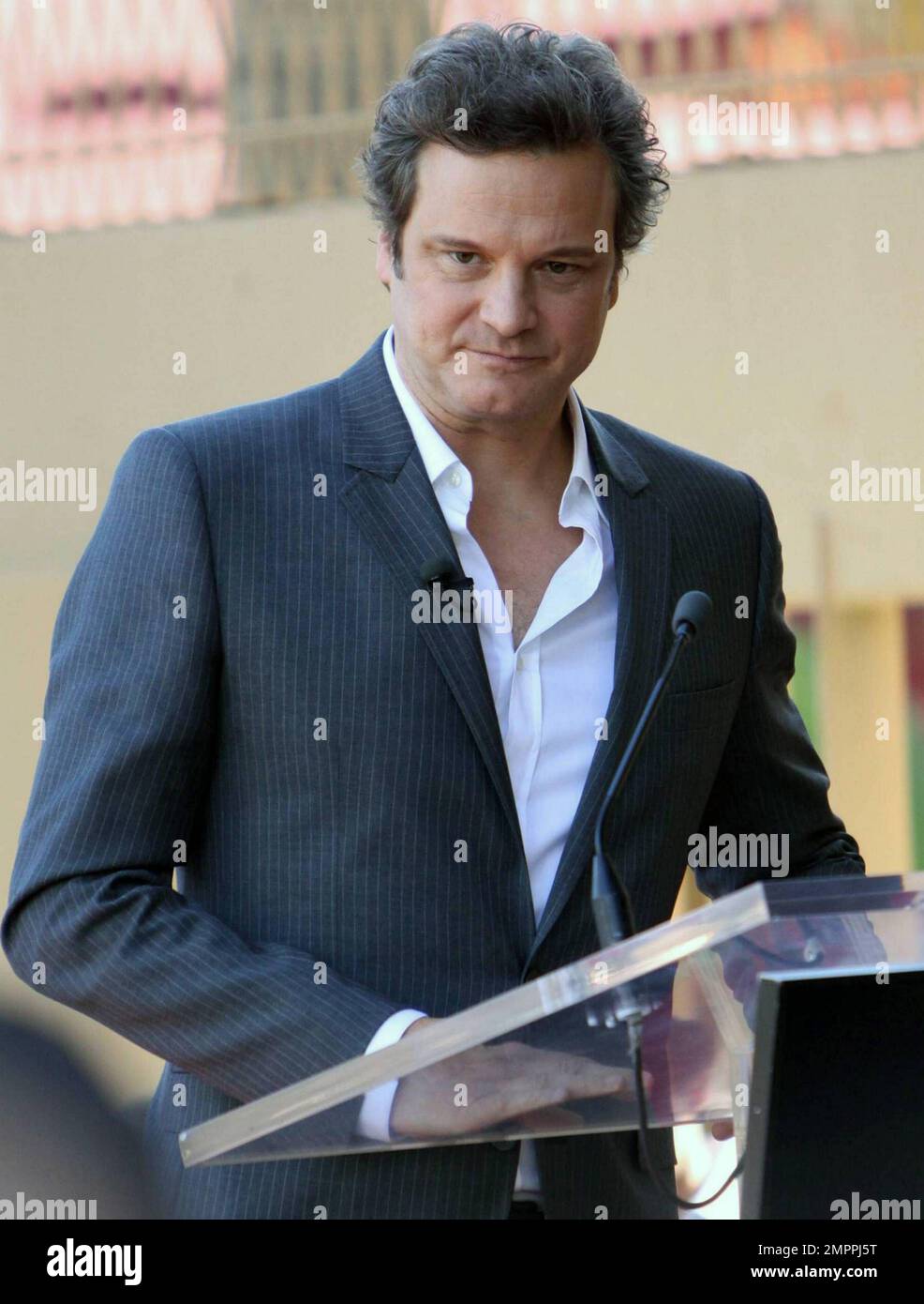 Actor Colin Firth is honored with a star on the Hollywood Walk of Fame ...