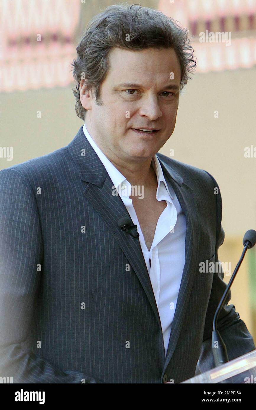 Actor Colin Firth is honored with a star on the Hollywood Walk of Fame ...