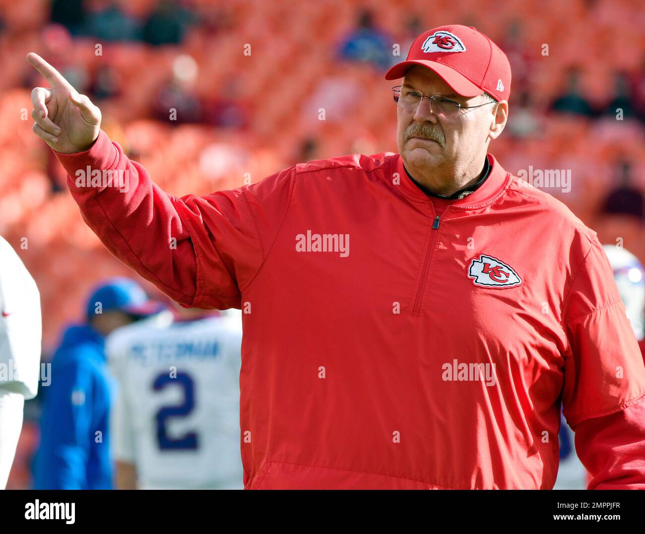 Kansas City Chiefs head coach Andy Reid gestures before an NFL football ...