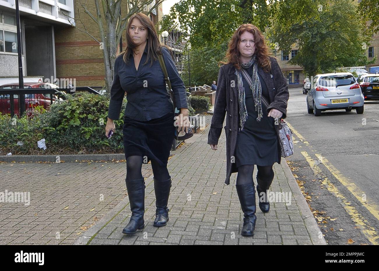 Justin Lee Collins Ex Wife Karen Collins Is Seen Leaving St Albans