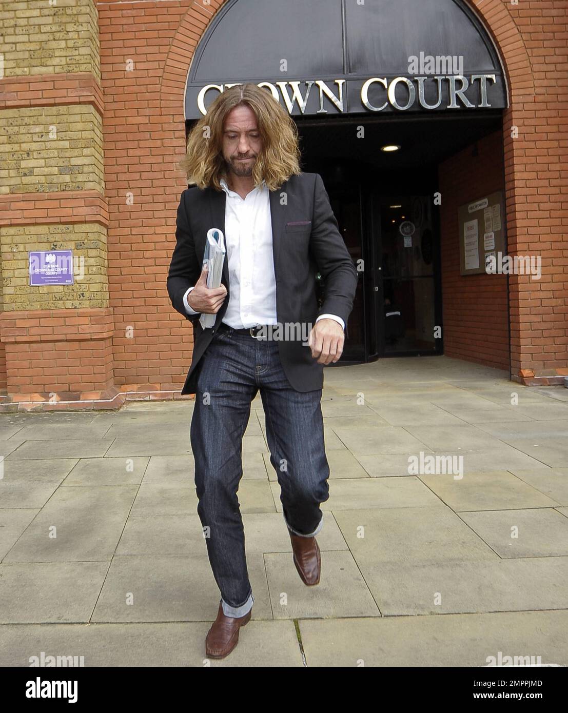 Justin Lee Collins leaving St Albans Crown Court during Collins' trail ...