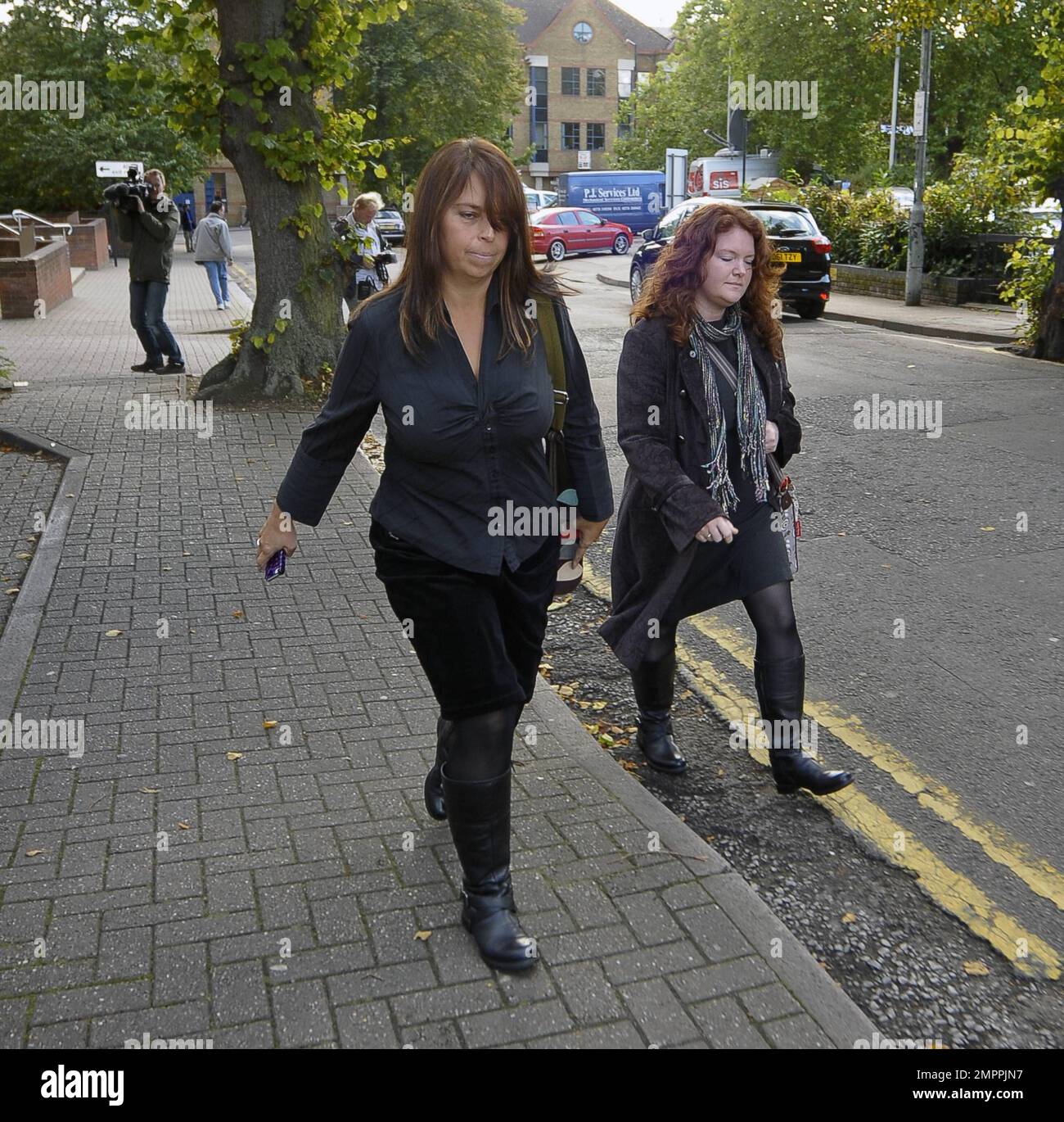 Justin Lee Collins' ex-wife, Karen Collins is seen leaving St Albans ...