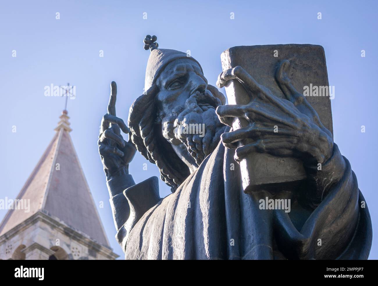 SPLIT, CROATIA, EUROPE - Statue of Grgur Ninski, the bishop of Nin ...